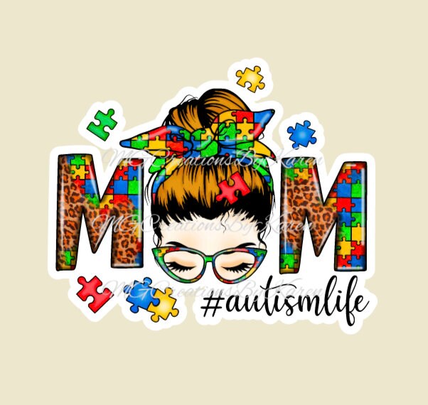 Autism mom clear acrylic blanks & vinyl decal, acrylic blank, decal, v ...